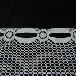 French Vintage Lace Net Window / Curtains 200 Cm Width X 62 Cm Length ...