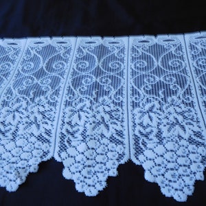 French Vintage Thick Lace Panel Net Curtains 43 Cm Length (18767-18768 ...