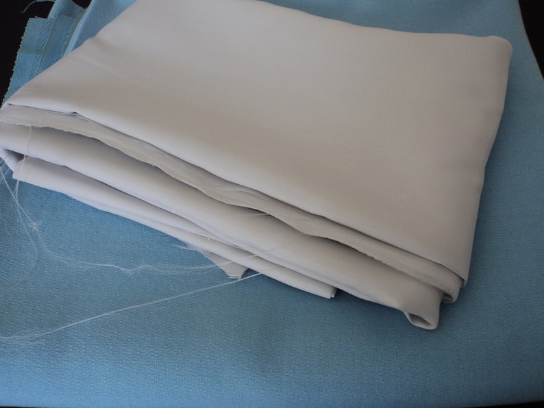 French Vintage Tergal blue fabric 2.80 m x 1.4 m and matching | Etsy