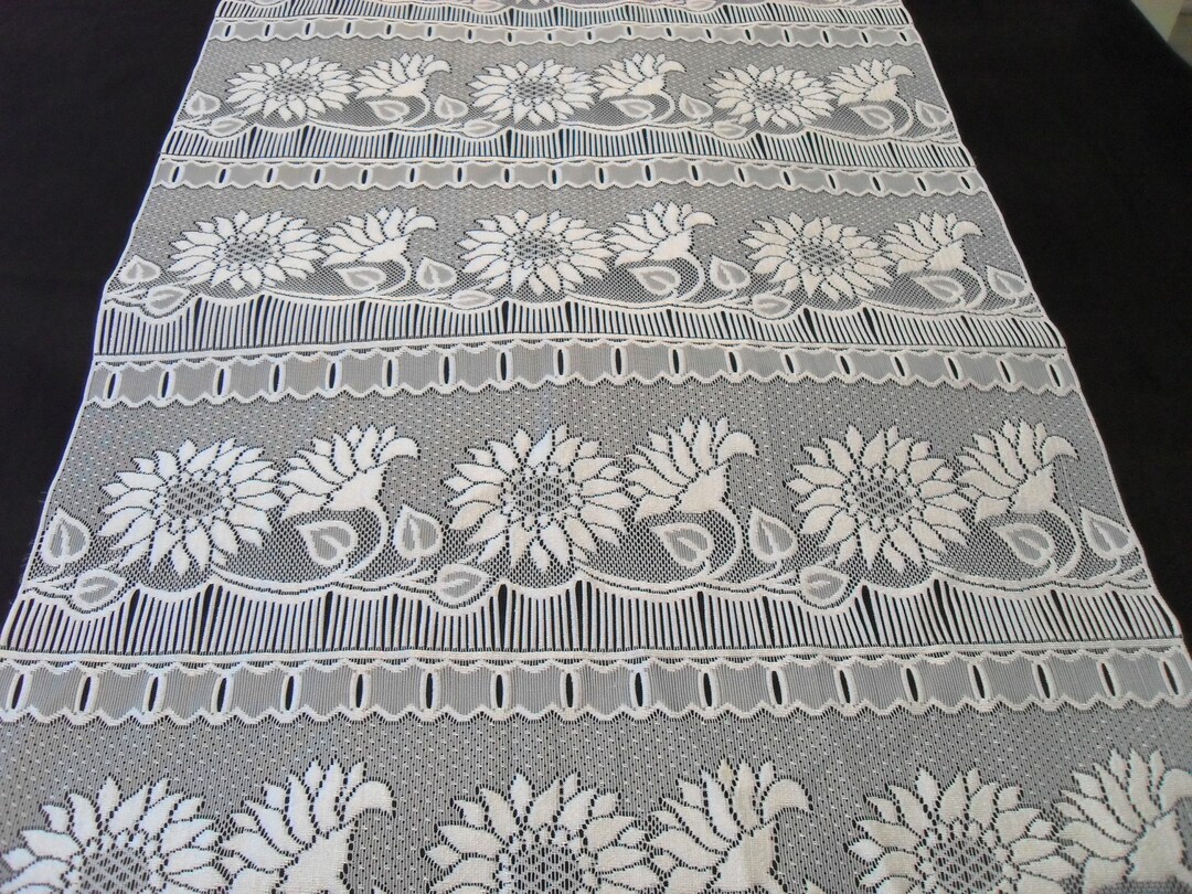 French Vintage Lace Net Window Curtain 102 Cm Length X 60 Cm Width ...