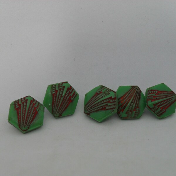 Art Deco Button - Etsy