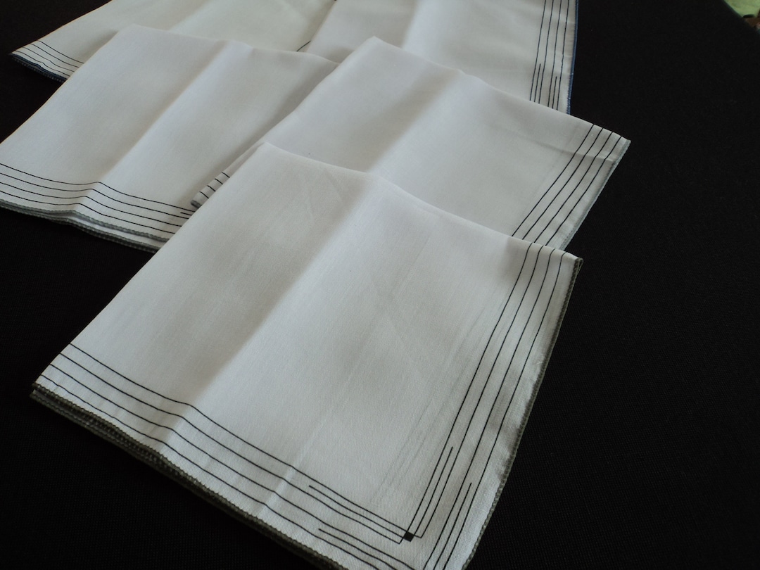 Set of Five Men's Poly Cotton Handkerchiefs 11817 DR3 ST8 - Etsy