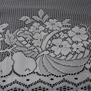 French Vintage Lace Net Window / Curtains 200 Cm Width X 62 Cm Length ...