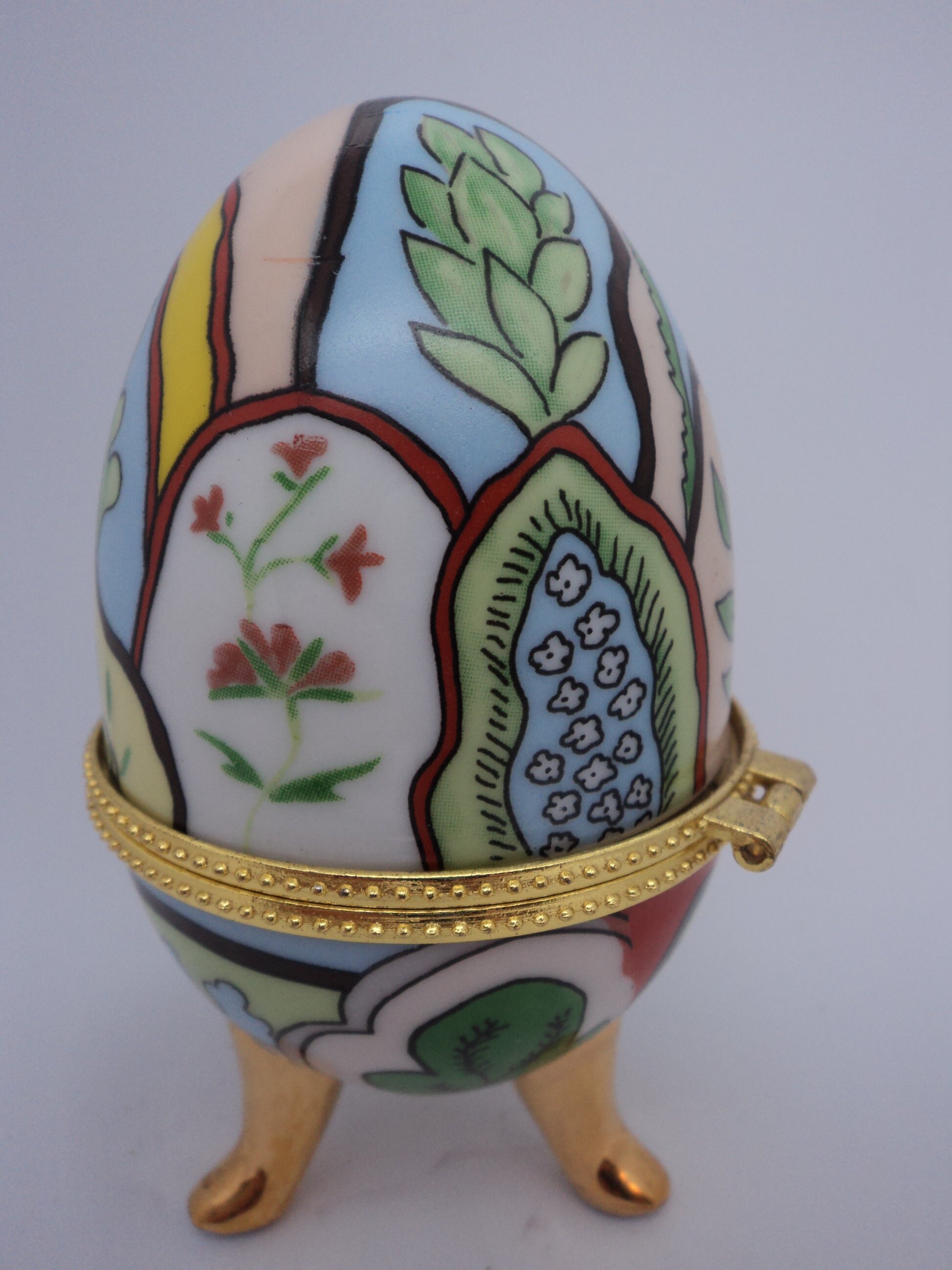 Vintage Porcelain collectable egg trinket box 11131 | Etsy
