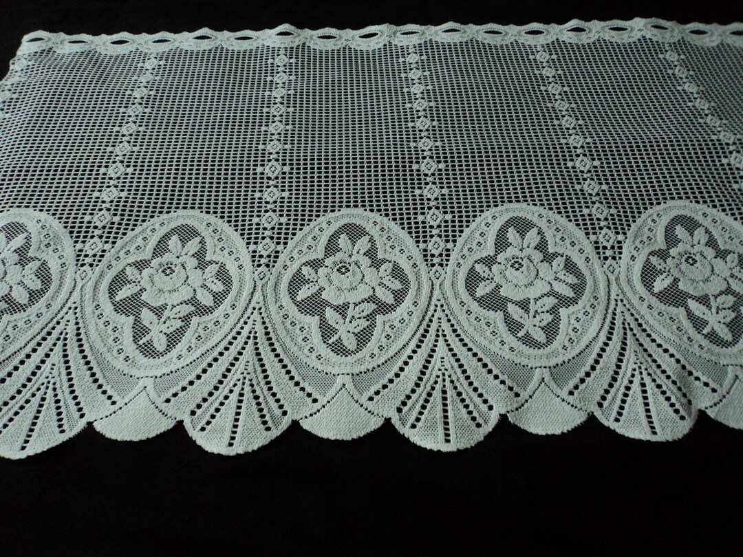 Stunning French Vintage Lace Panel Net Window / Curtains With Pictures ...