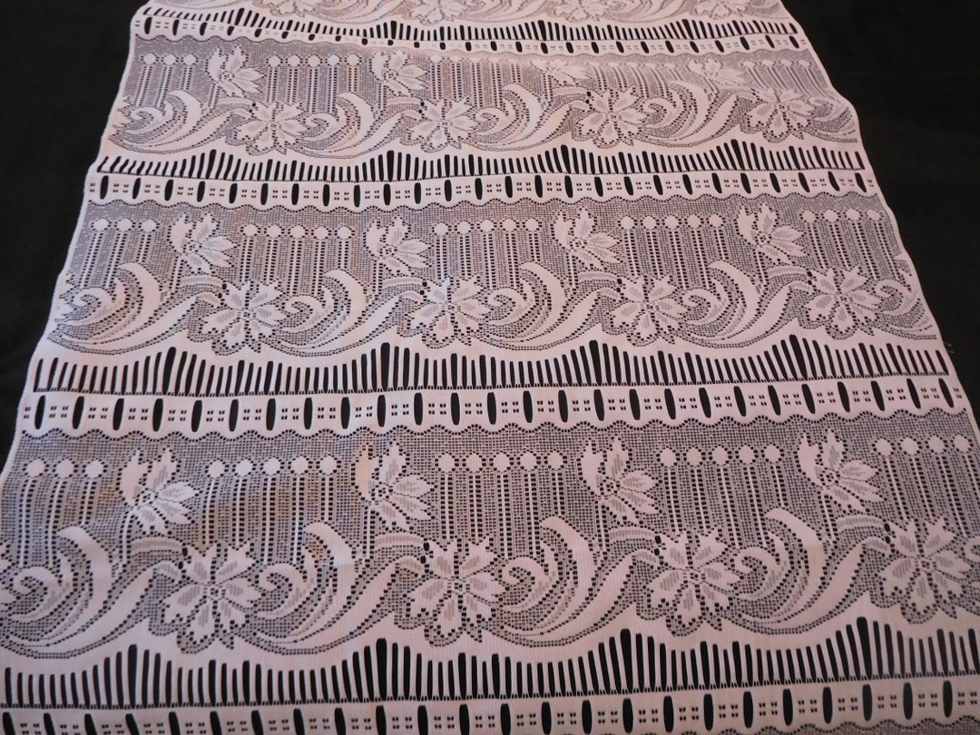 French Vintage Lace Net Window Curtain 108 Cm Length X 60 Cm - Etsy