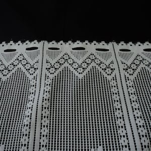French Vintage Thick Lace Panel Cafe Net Window / Curtains 165 Cm Width ...