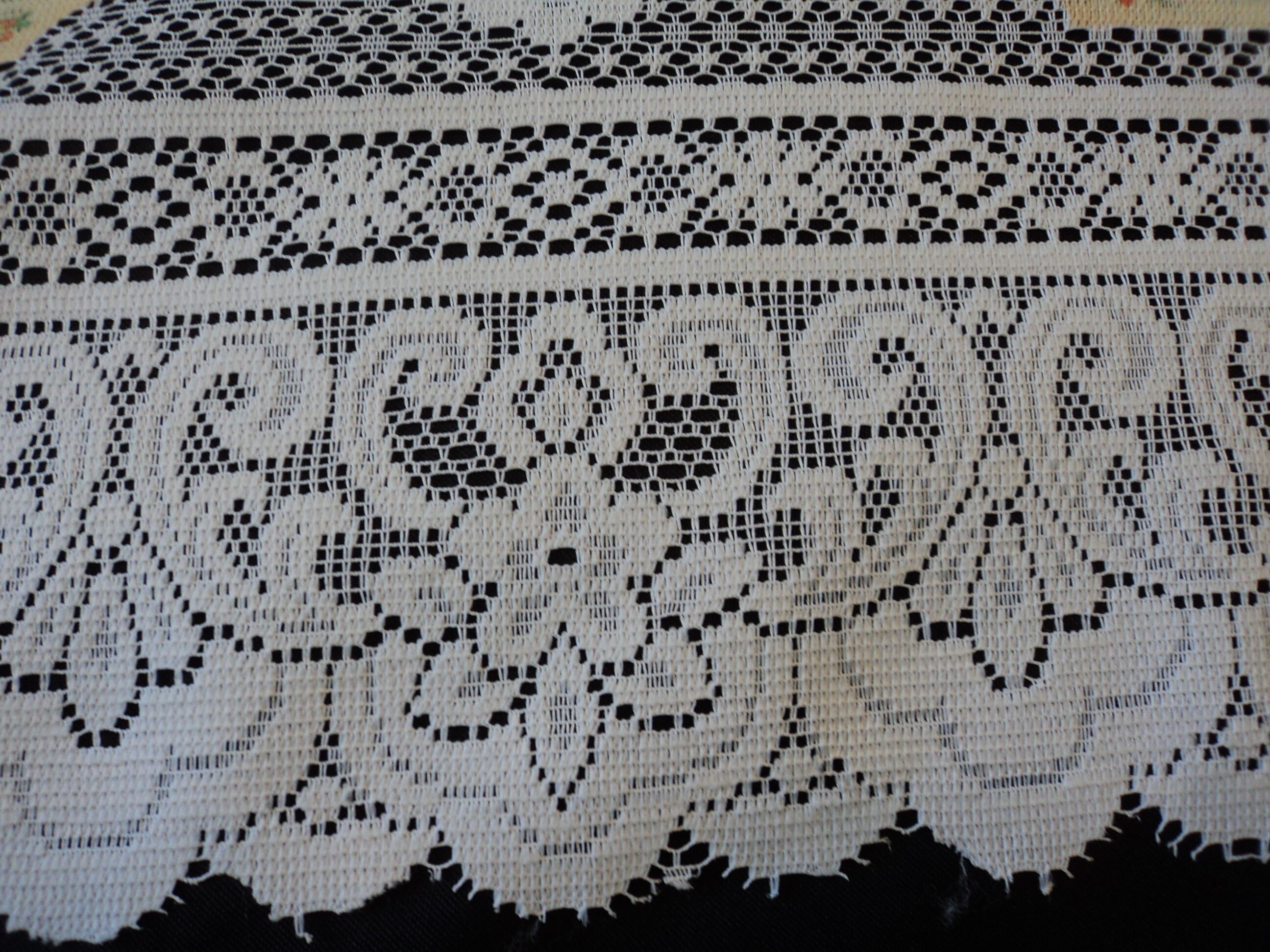 French Vintage Lace Net Window / Curtains 134 Cm Width X 43 Cm - Etsy