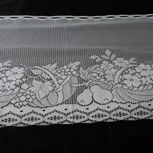 French Vintage Lace Net Window / Curtains 200 Cm Width X 62 Cm Length ...