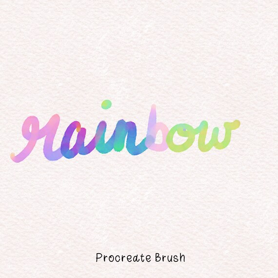 Rainbow Procreate Brush Set - Etsy
