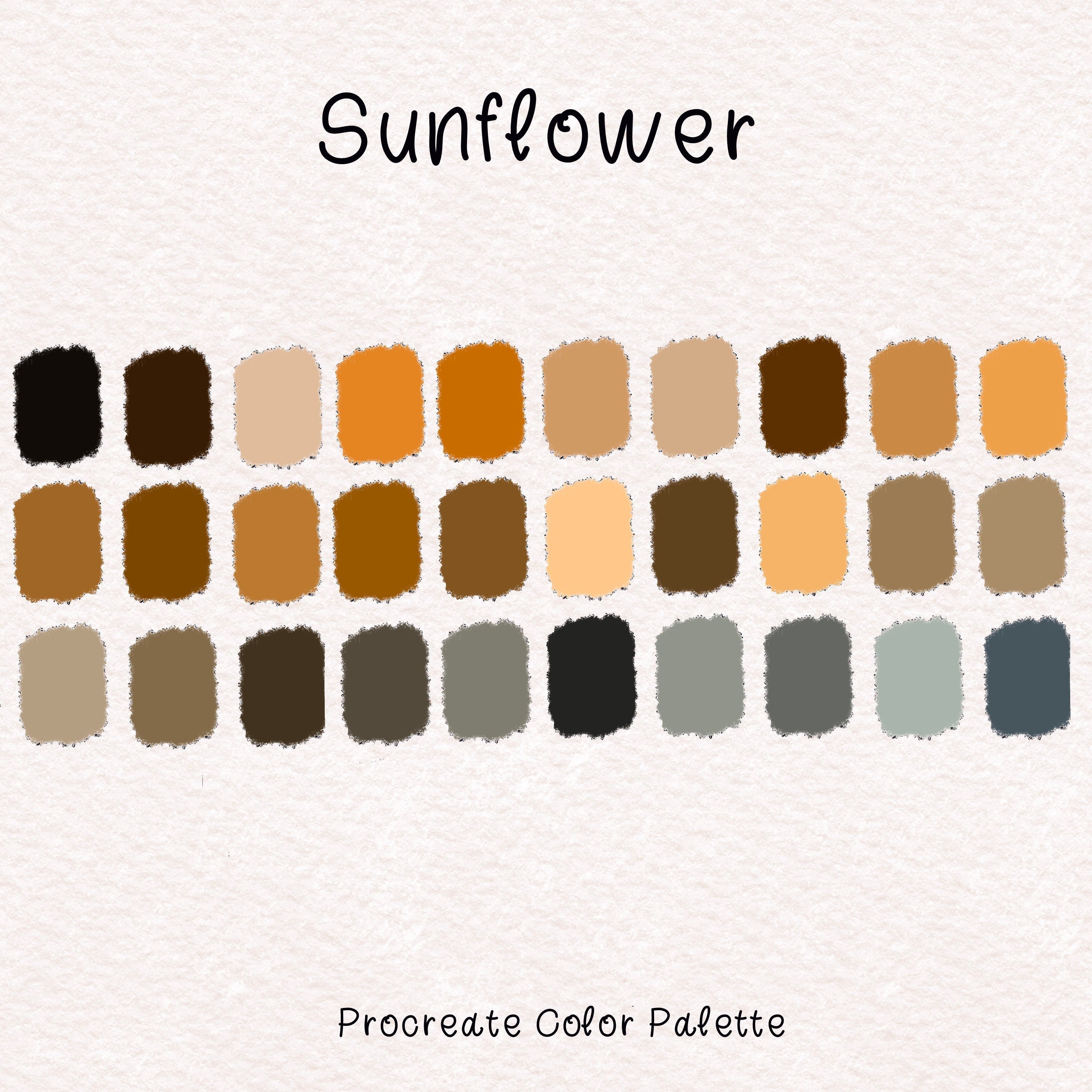 Procreate Color Palette Sunflower | Etsy