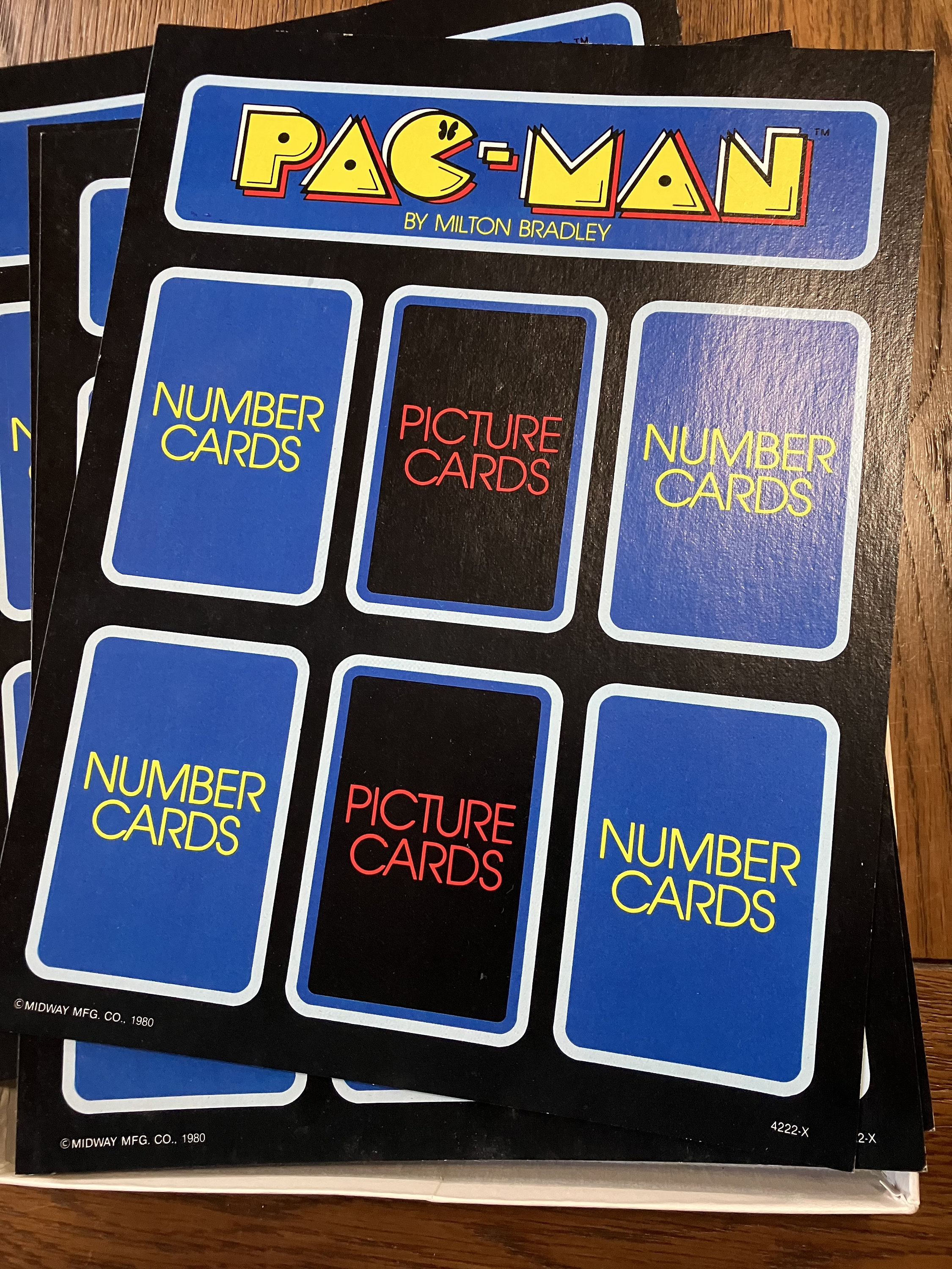 1980 Pac Man Cards
