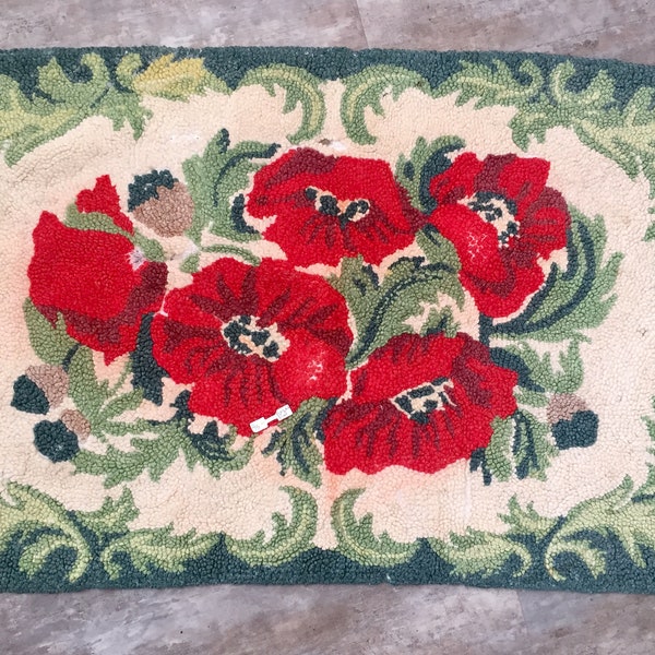 Hooked Wool Rug - Etsy