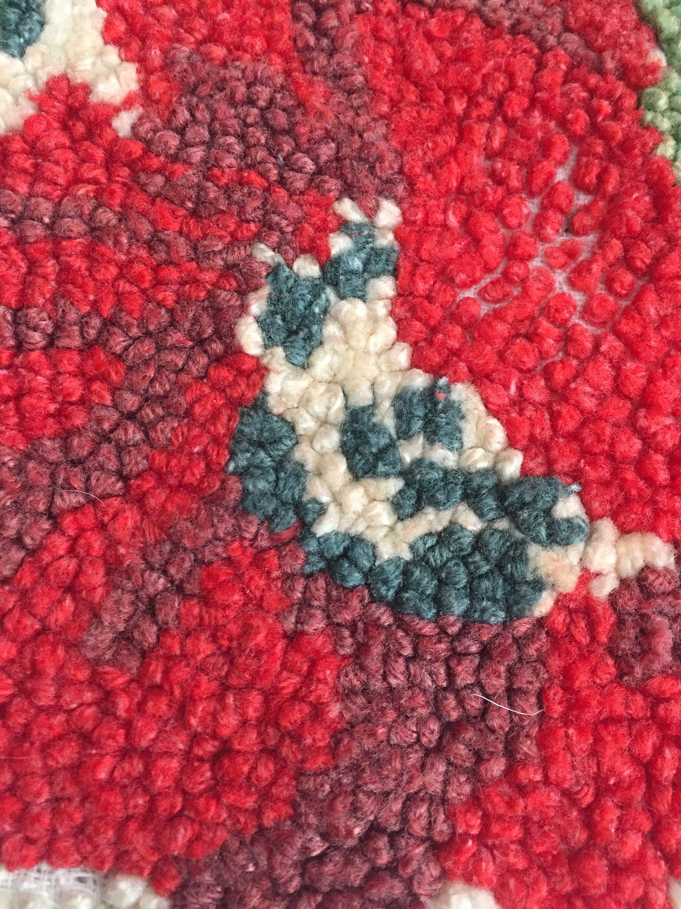 Vintage Wool Rug Roses and Leaves Hand Hooked Wool Rug - Etsy