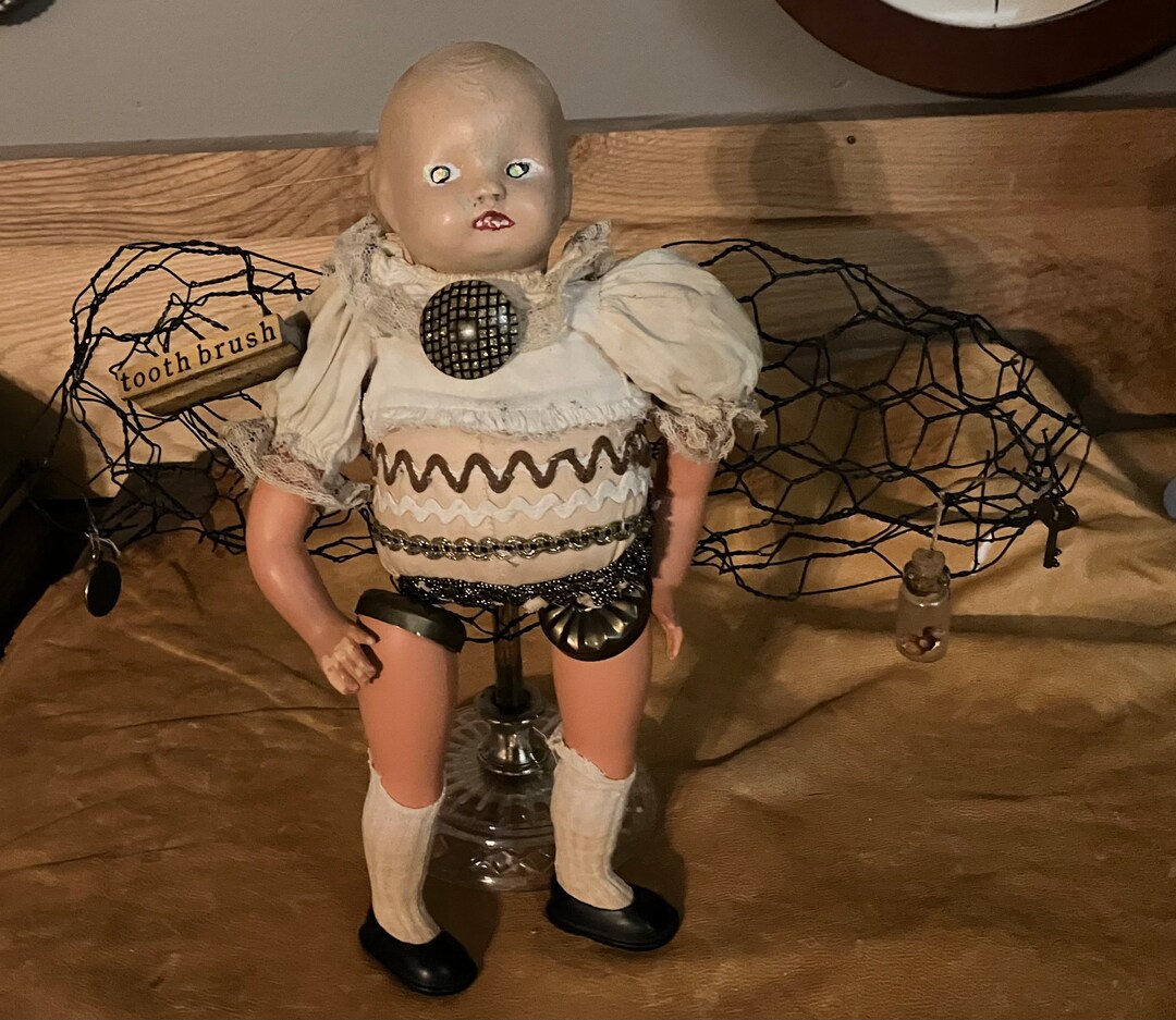 Vintage Tooth Fairy Creepy Doll Sweet Tooth Art Doll Assemblage Art One ...