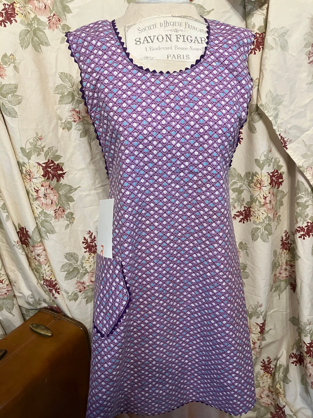 Vintage Playful Full Apron Tie Back With Pockets Kitchen - Etsy