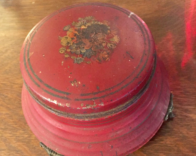 Vintage Sprague Music Box, Powder Tin Music Box, - Etsy