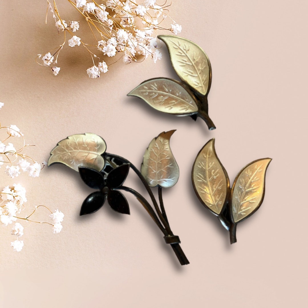 David Anderson Norway Set of Clip Earrings and Broach Sterling Enamel ...