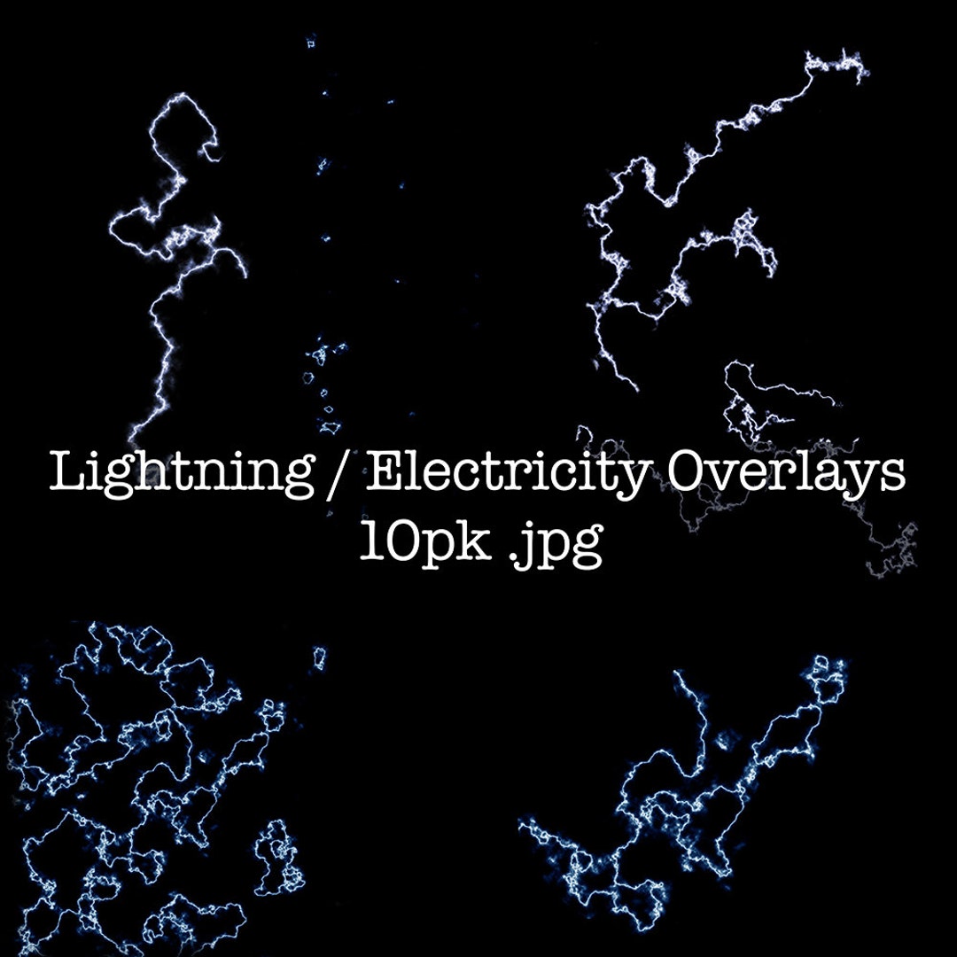 Lightning and Electricity Overlay/ Photoshop Lightning Overlay ...