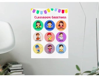 Greetings Poster for Your Classroom PDF Printable File - Etsy