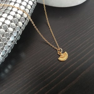 Tiny Fan Necklace Dainty 14K Gold Filled or Sterling Silver - Etsy ...