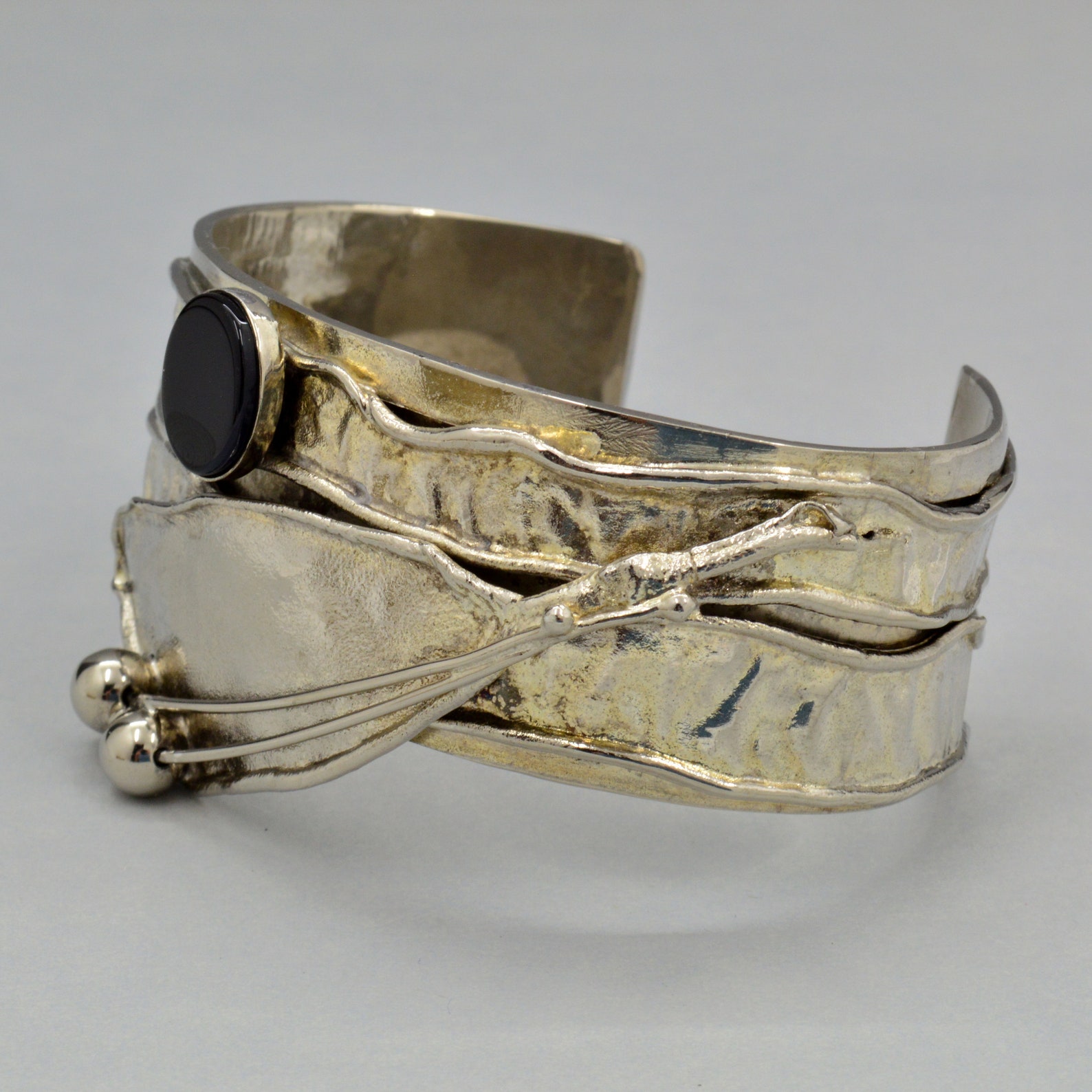 Stunning Avi Soffer Israel Sterling Silver Cuff Bracelet - Modern Art ...