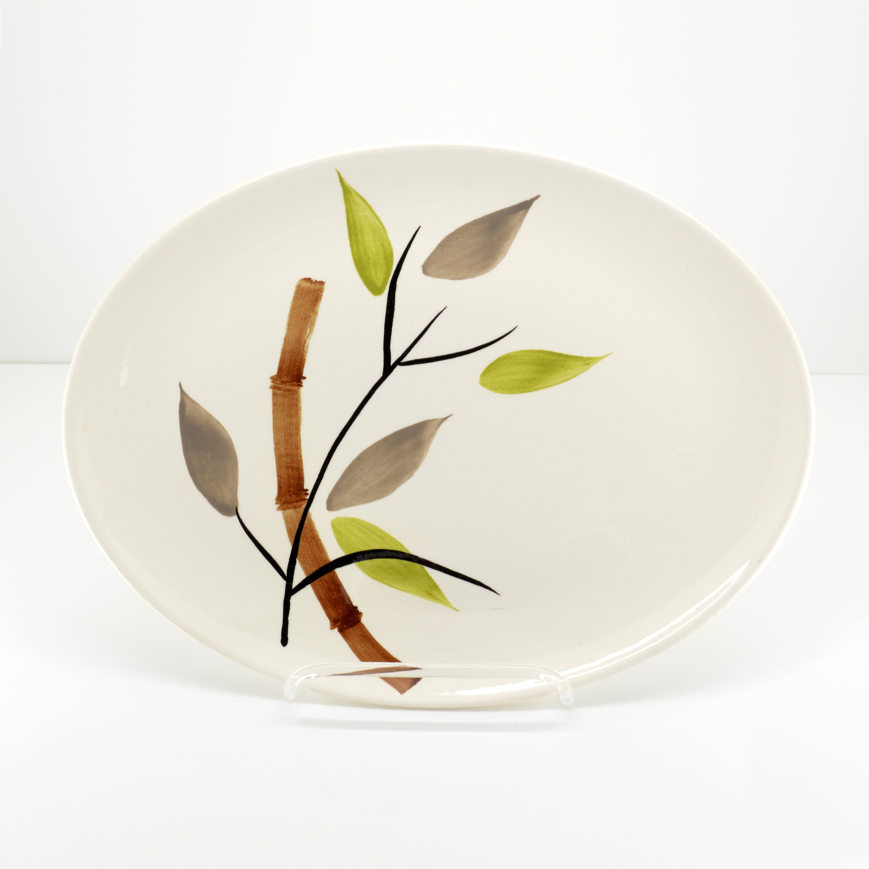 Stetson China “bamboo” Oval Serving Platter –japanese Design – Mid ...