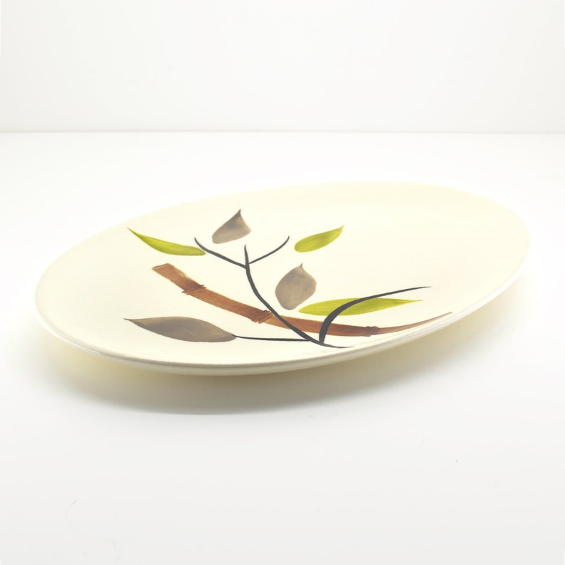 Stetson China “bamboo” Oval Serving Platter –japanese Design – Mid ...