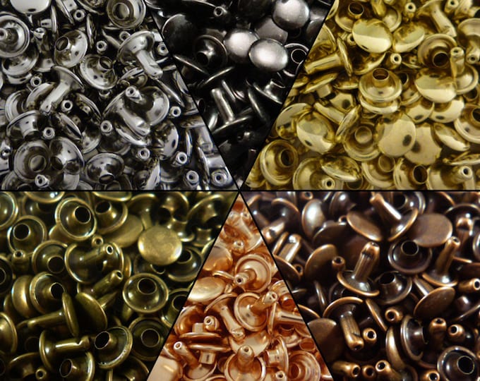 Mushroom Head Rivets Set of 25 Pieces Fully Functional Pure - Etsy