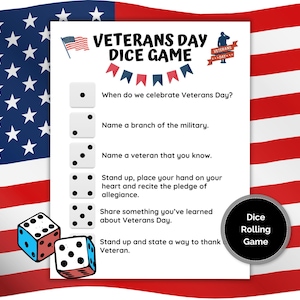 Veterans Day Activity Pack, Writing Prompts, Roll the Dice Game ...