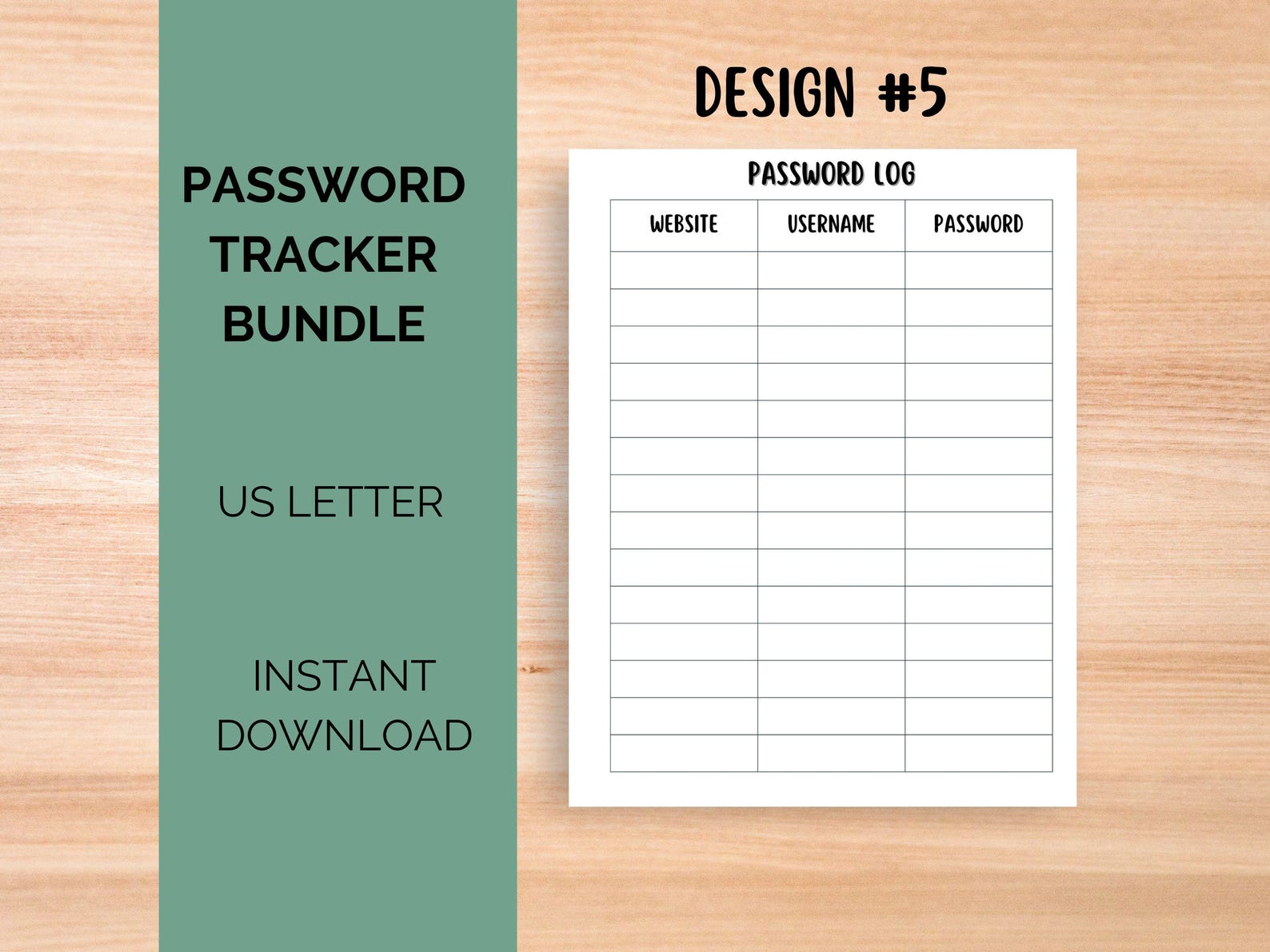 Password Tracker Printable Bundle, Password Log, Password Keeper, Password Organizer, Password ...