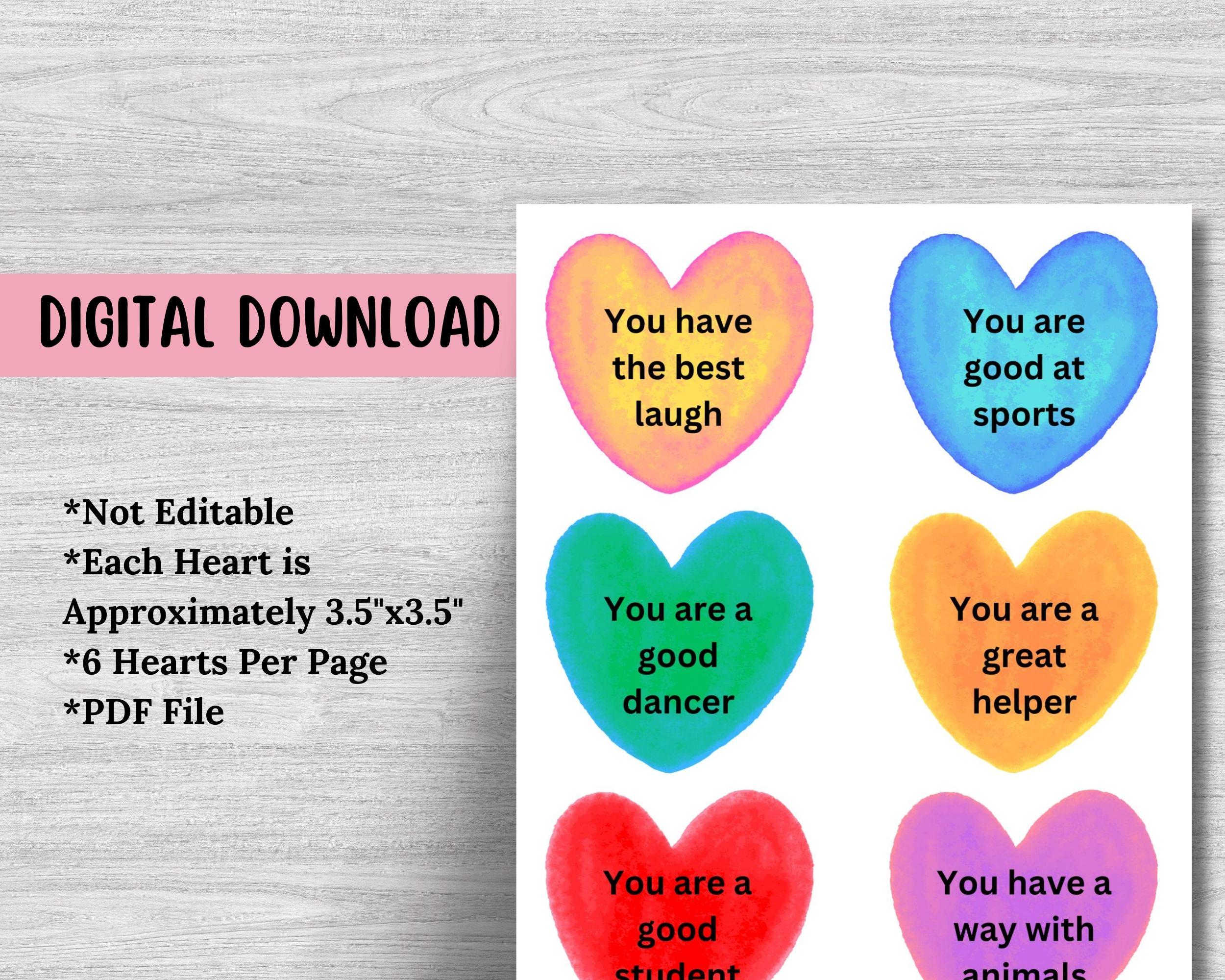 Heart Attack PRINTABLE, Valentine's Day, Heart Affirmation Notes ...