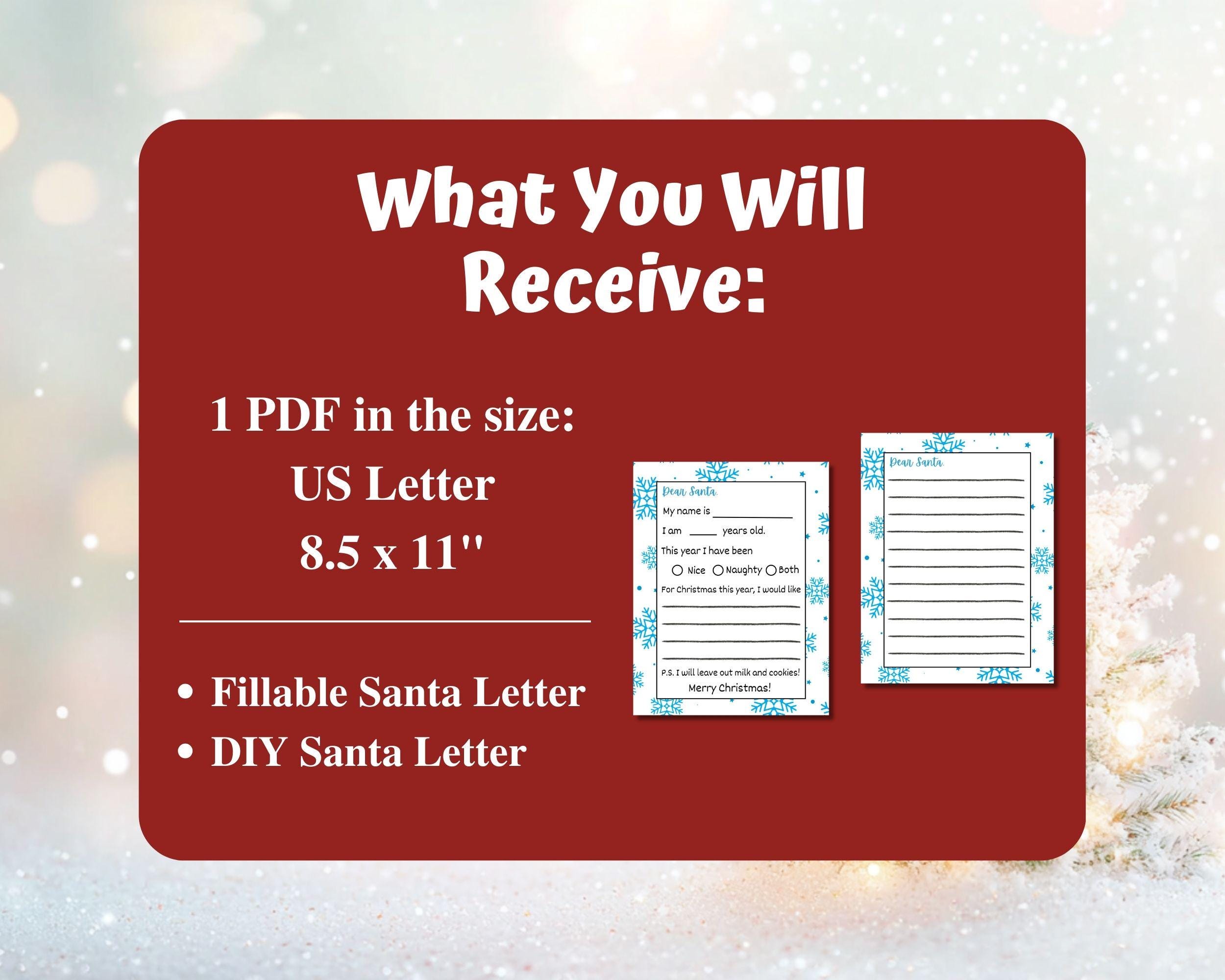 Letter to Santa Bundle, PRINTABLE Santa Letter, Kids Christmas Writing ...