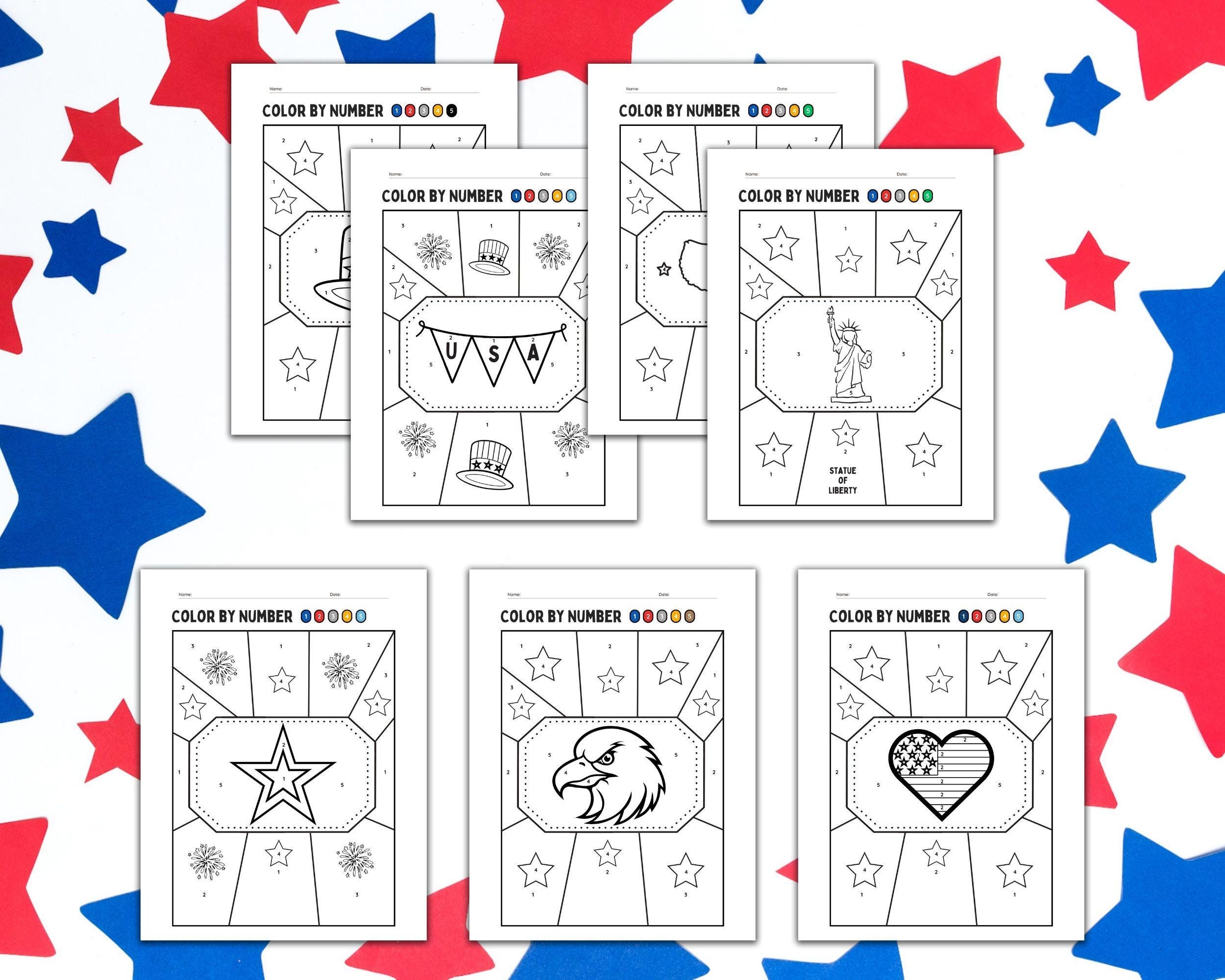 Presidents' Day Color by Number Pages, Classroom Activity, 2026 ...