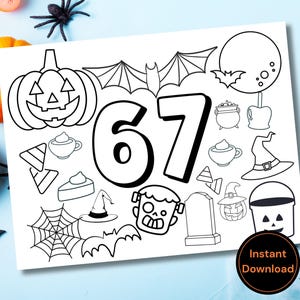 Halloween 67 Coloring Page - Etsy
