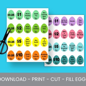 Easter Egg Tokens, PRINTABLE Easter Egg Coupons, Easter Egg Hunt ...