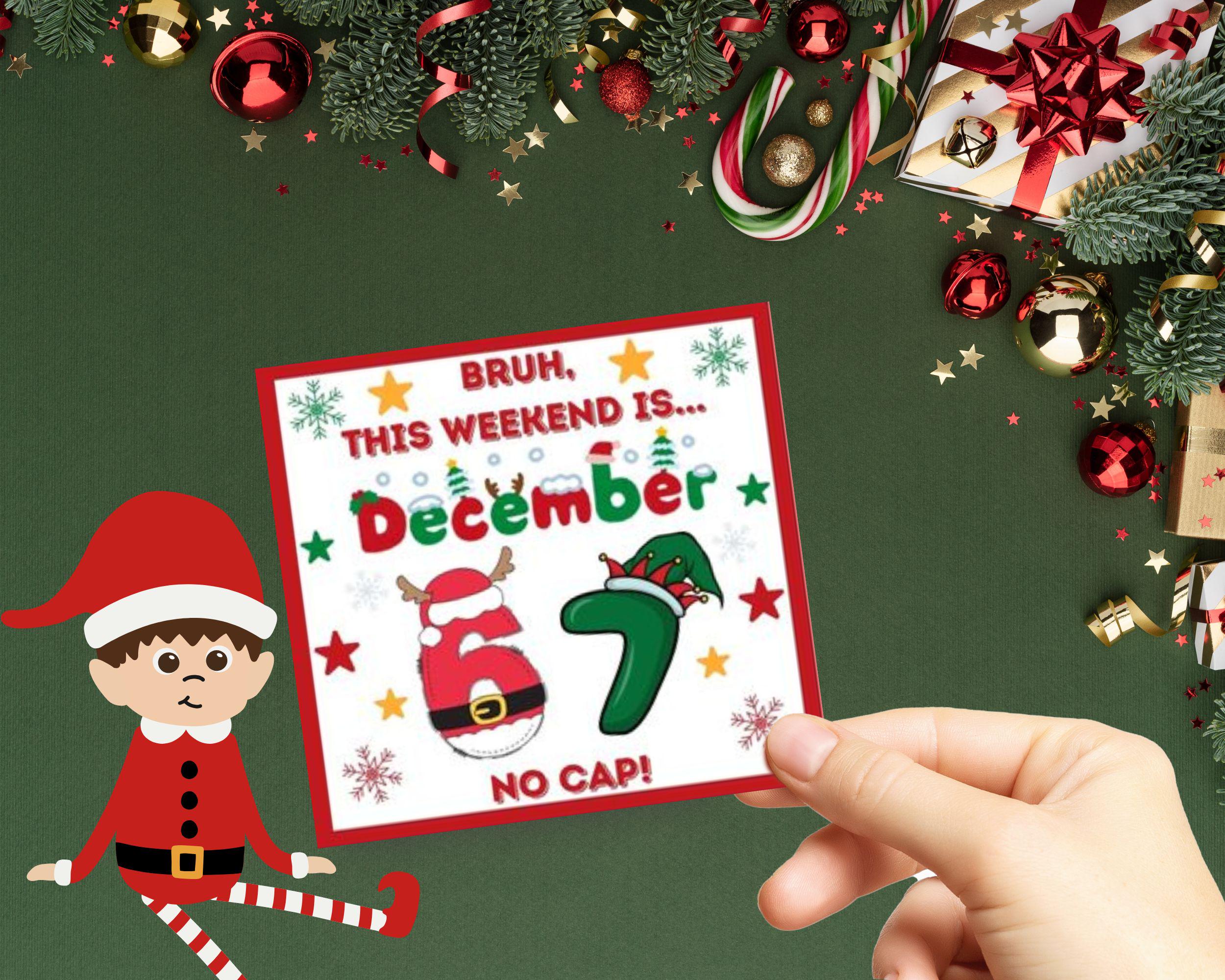 6-7 Elf Prop, PRINTABLE, 67 Elf Letter, Six Seven Meme Elf Idea, 6-7 ...