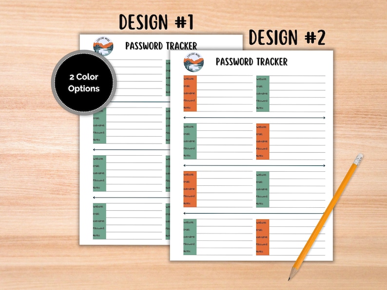 Password Tracker Printable Bundle, Password Log, Password Keeper ...