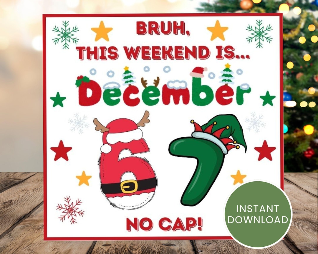 6-7 Elf Prop, PRINTABLE, 67 Elf Letter, Six Seven Meme Elf Idea, 6-7 ...