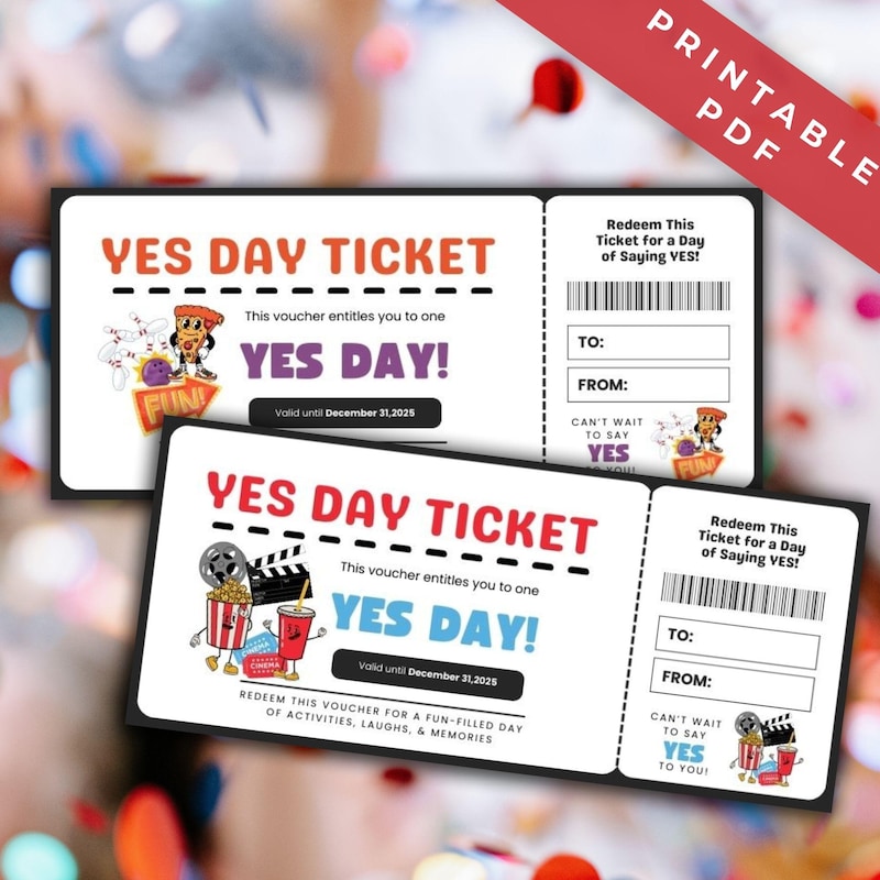 Yes Day Certificate - Etsy