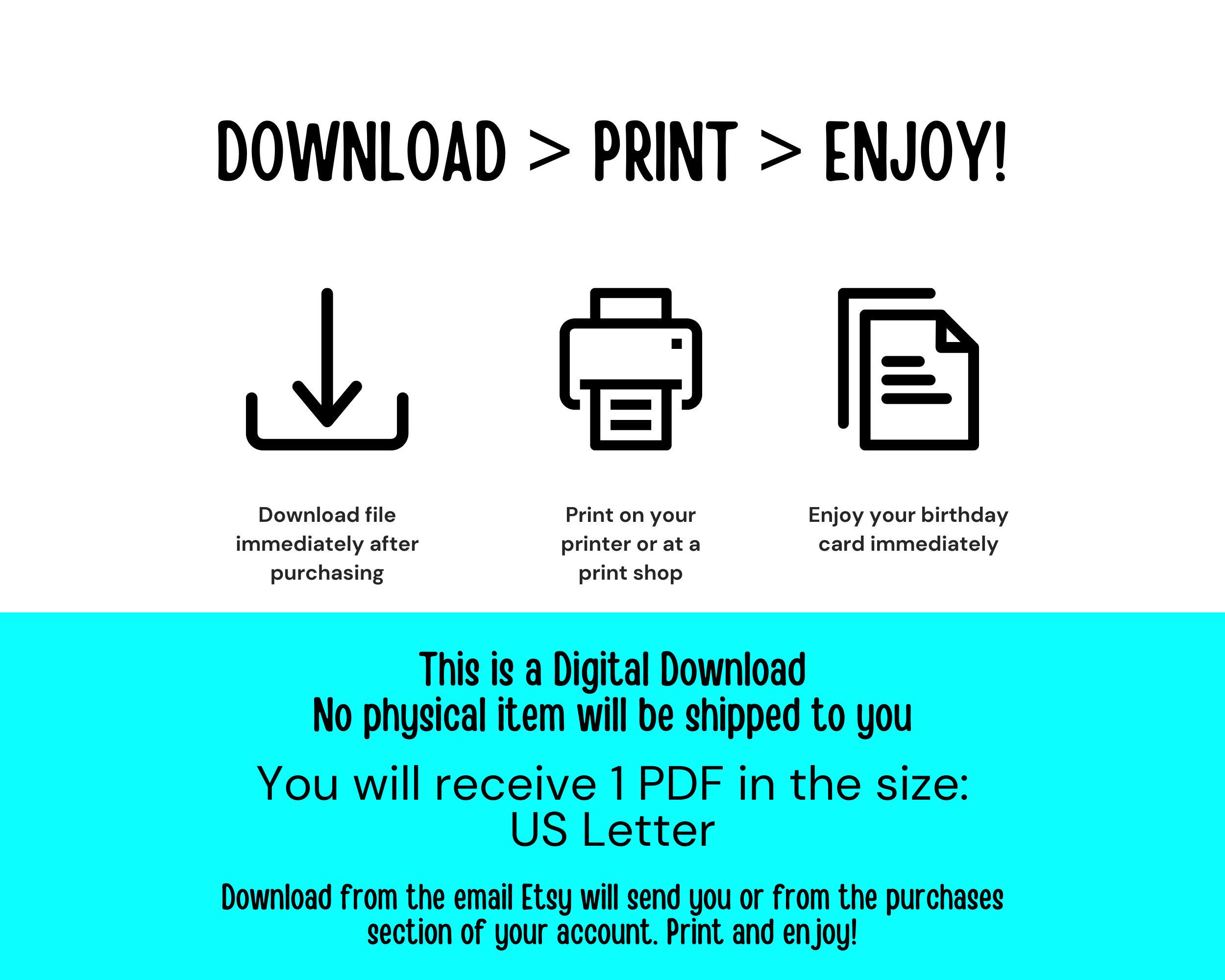School Bus Driver Birthday Card, Printable PDF - Etsy
