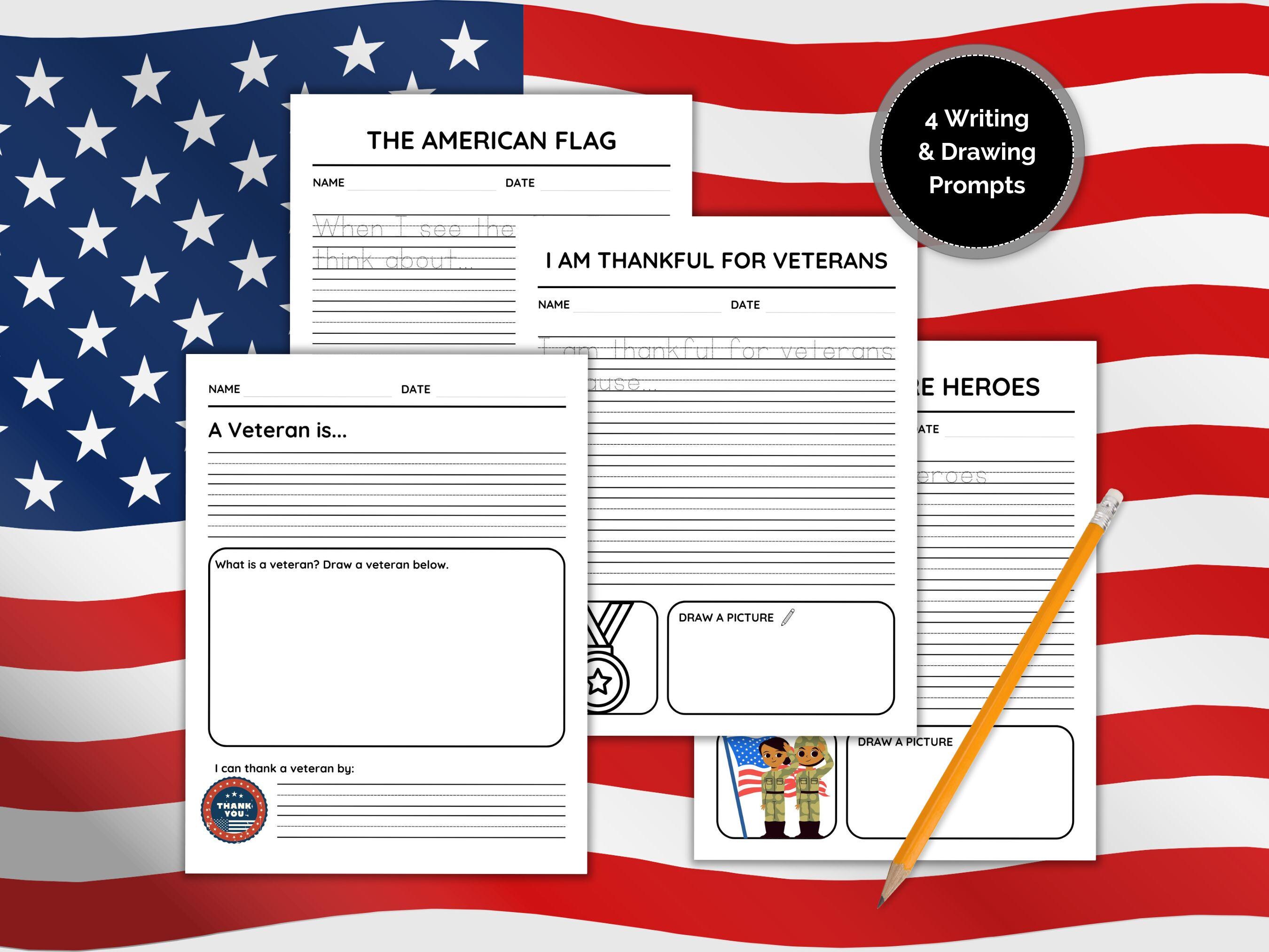 Veterans Day Activity Pack, Writing Prompts, Roll the Dice Game ...