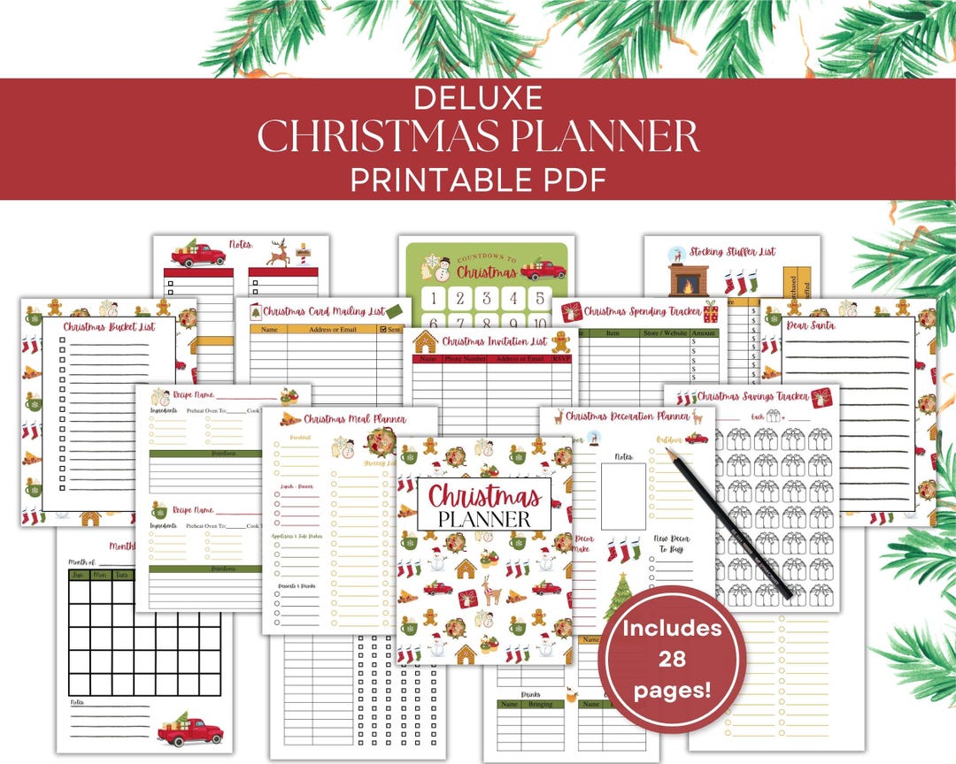 Christmas Planner Bundle, Holiday Organizer, Printable PDF - Etsy