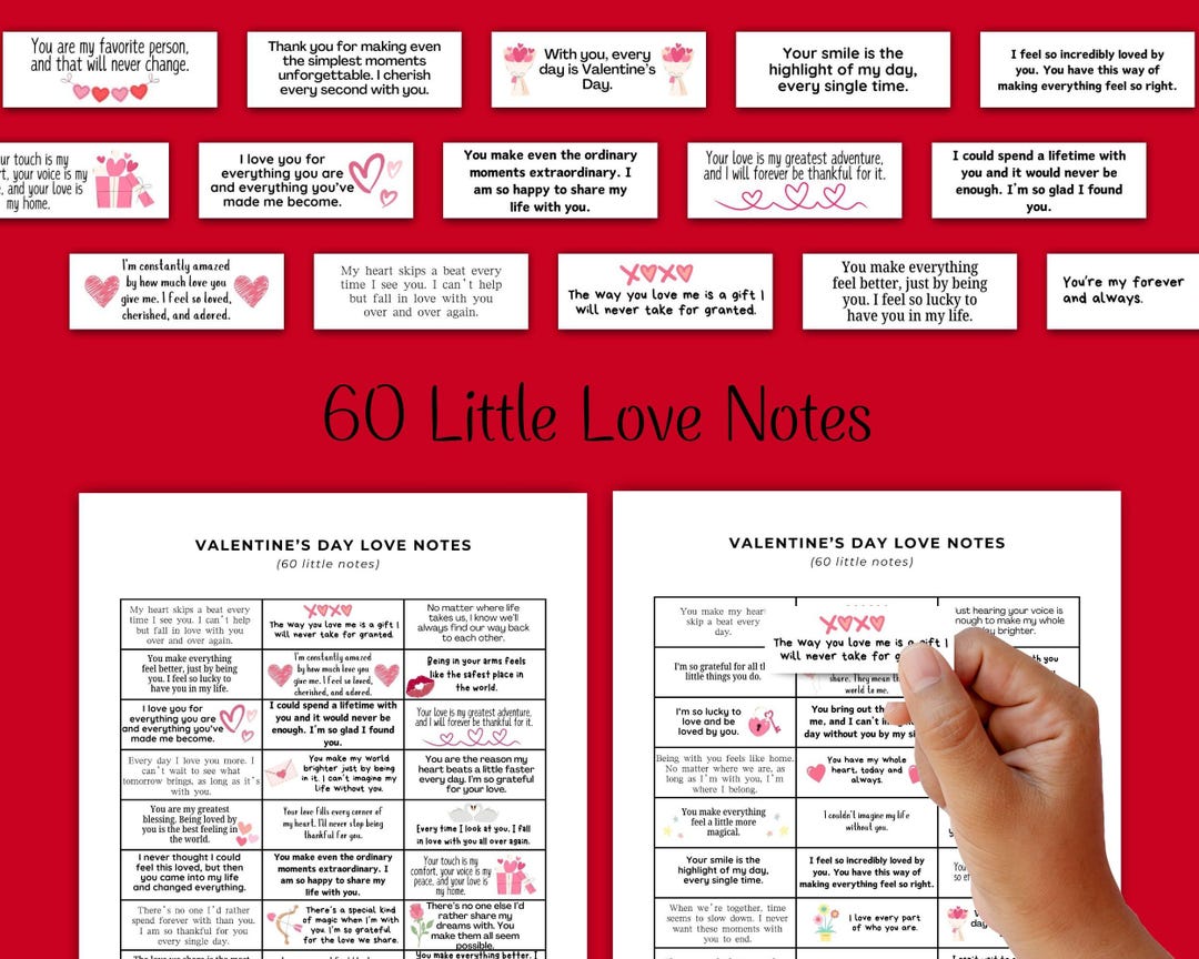 Romantic Love Notes, PRINTABLE Reasons I Love You, Pocket Love Notes, I ...