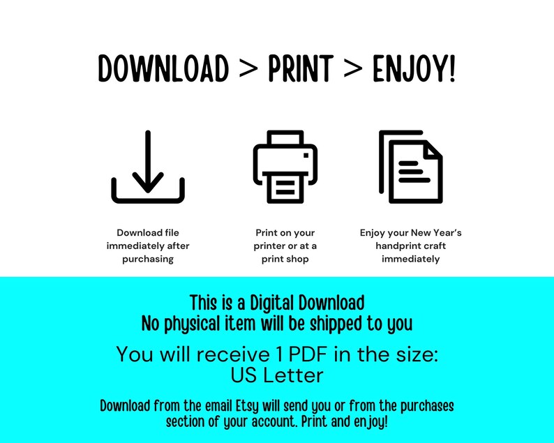 2026 New Year's Handprint Craft, PRINTABLE, New Years Handprint Art ...