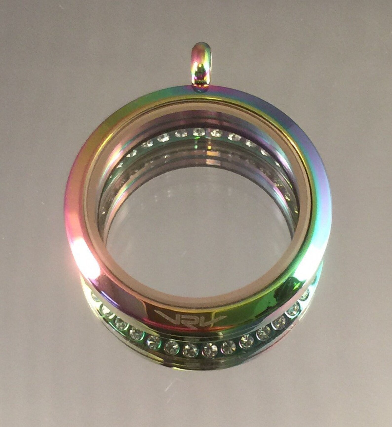 VRV Locket Rainbow Iridescent Finish 30mm Round 316L - Etsy