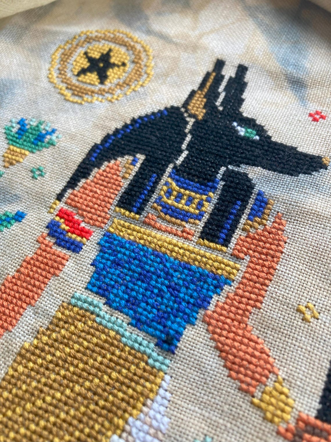 Anubis Cross Stitch Pattern // Egyptian Mythology Inspired Stitching ...