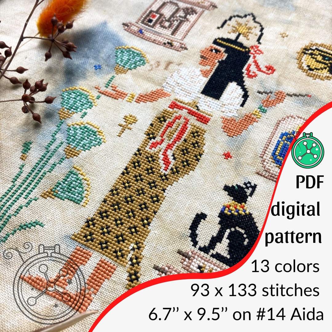 The Book Goddess Cross Stitch Pattern // Ancient Egyptian Goddess of ...