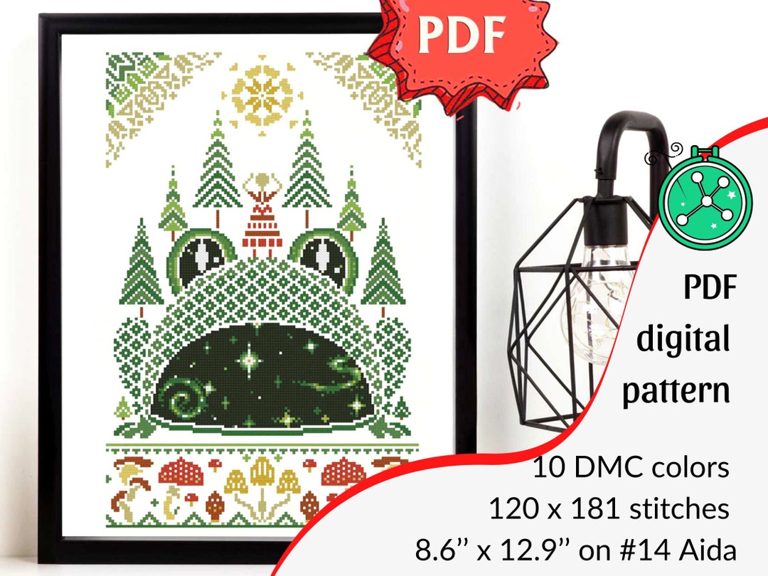 The World Frog Cross Stitch Pattern // Magical Stitching - Etsy