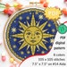 Evening Star Cross Stitch Pattern // Blue and Yellow Cross Stitch ...
